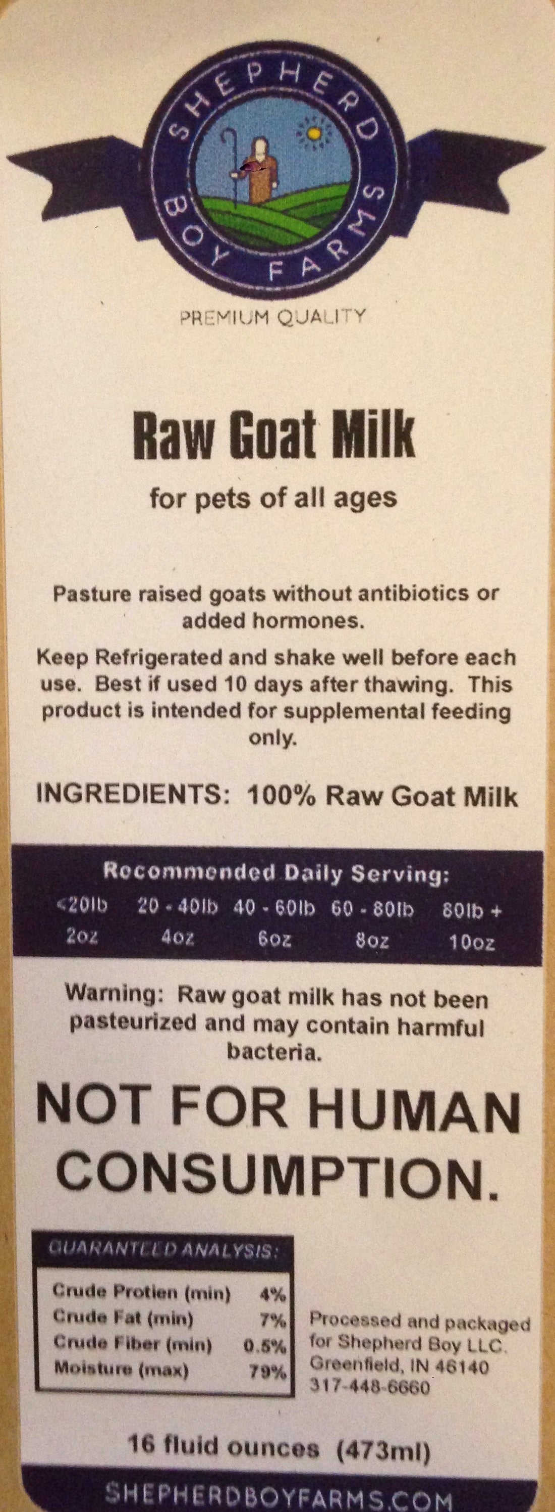 16 fl oz-Unpasteurized Goat Milk (Pint) – My Pet Carnivore