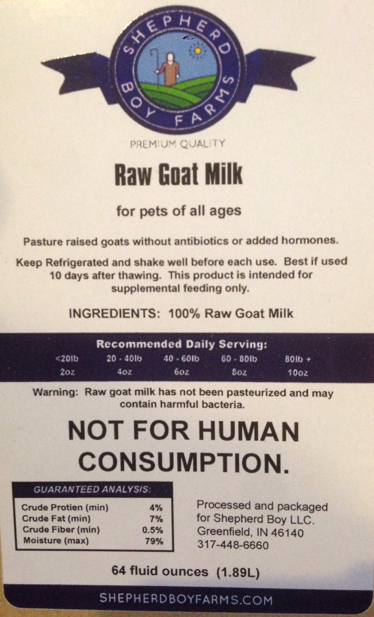 1/2 Gallon-Unpasteurized Goat Milk – My Pet Carnivore