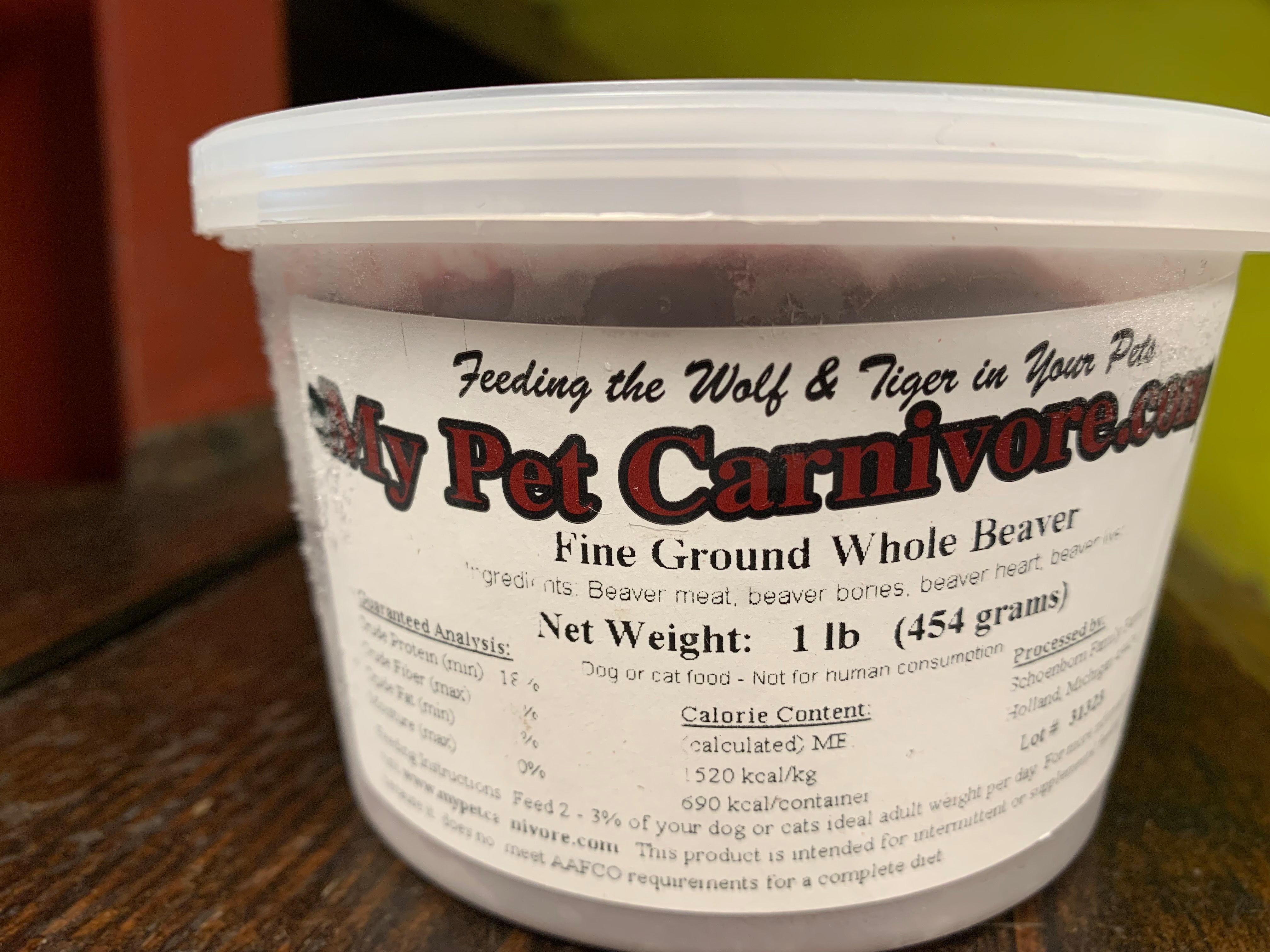 Fine Ground Whole Beaver-1 LB – My Pet Carnivore