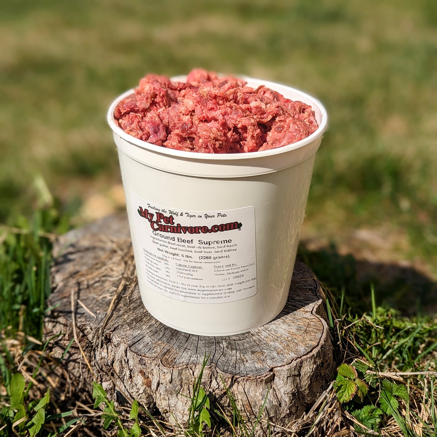 5 LB. Coarse Ground Beef Supreme PMR – My Pet Carnivore