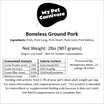Boneless Ground Pork & Organ - 2lb – My Pet Carnivore