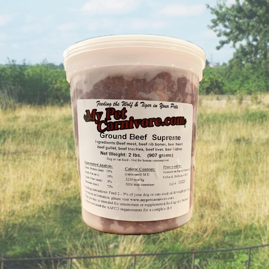 Ground Beef Supreme PMR - 2 LB. – My Pet Carnivore