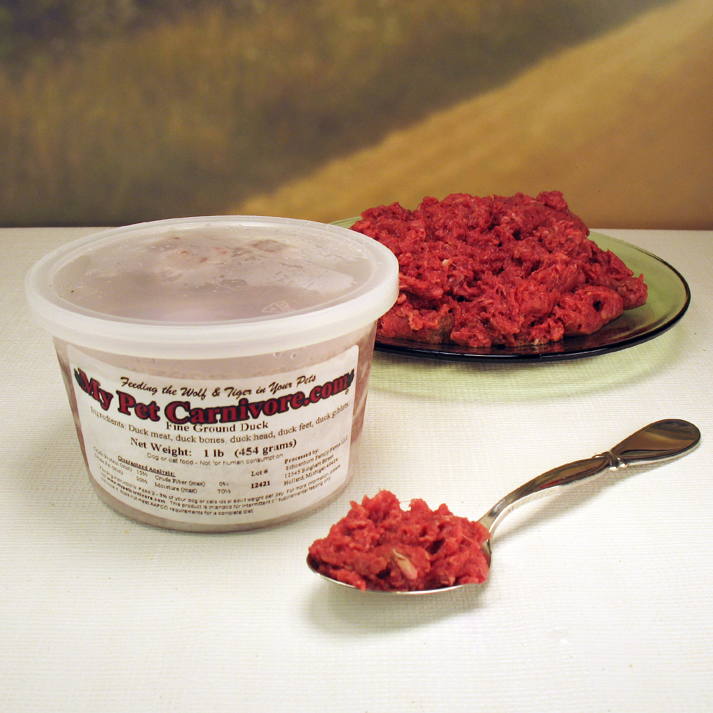 Fine Ground Whole Duck-1 LB. – My Pet Carnivore